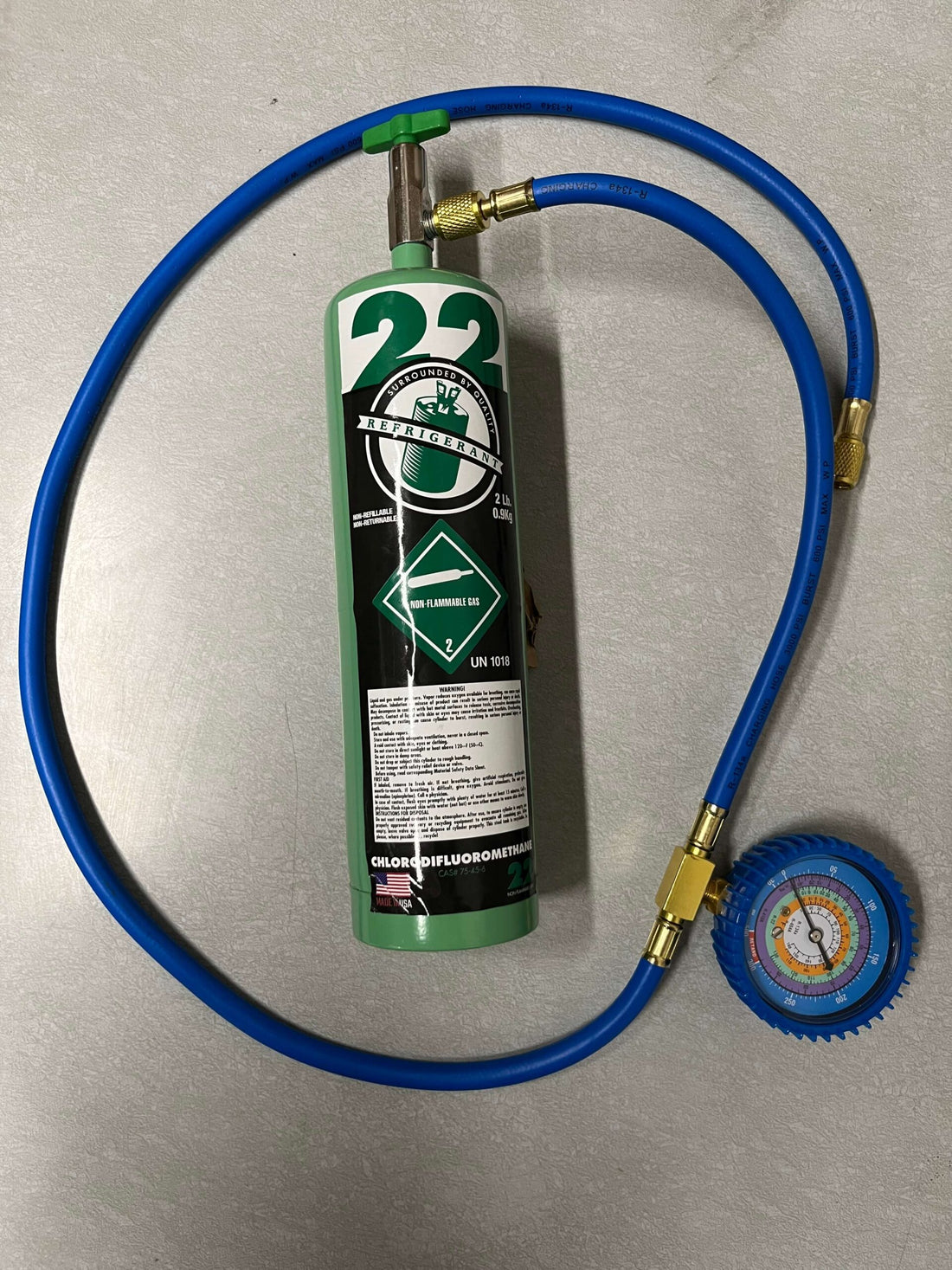 R-22 recharge kit with hose & gauge Fast Shipping – MAXAIR